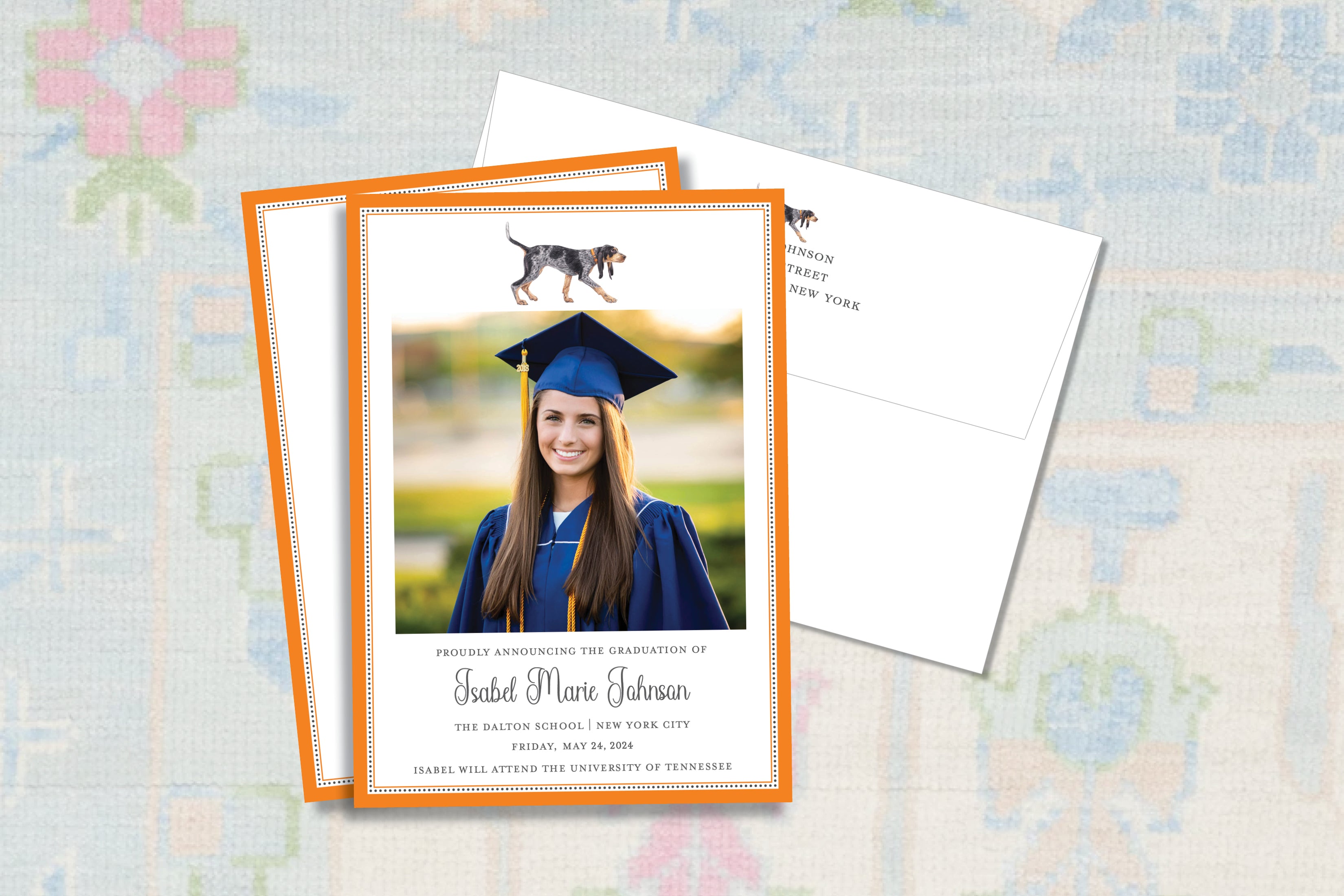 University of Tennessee graduation announcement | Honey Bespoke